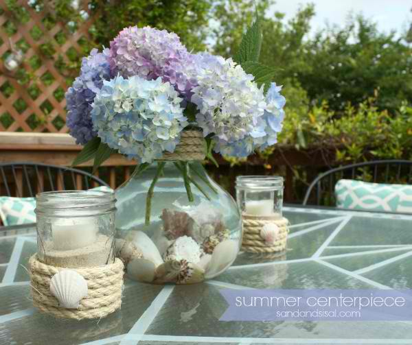 Crafts with Jars: Summer Jar Centerpiece