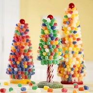 The Domestic Curator: WHIMSICAL GUMDROP CHRISTMAS TREES & CRAFTS