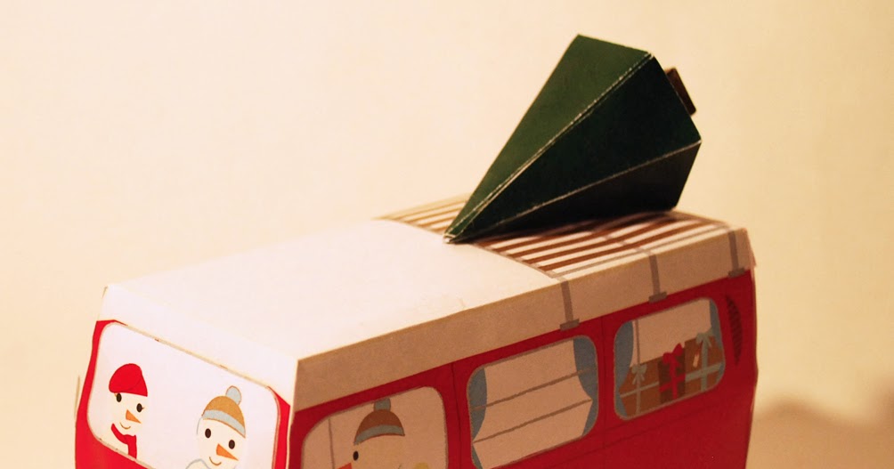 Christmas Camper Van Paper Toy ~ Paperkraft.net - Free Papercraft ...