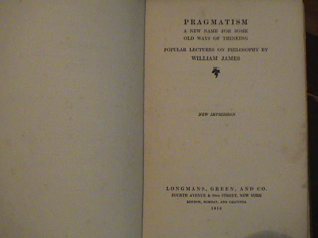 Kuzguncuk Sahaf: Pragmatism William James