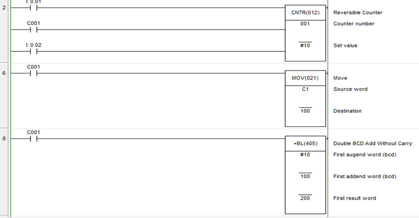 Praktikum PLC: Praktikum PLC 5. Instruksi MOV, BL, dan CMP. (OMRON)