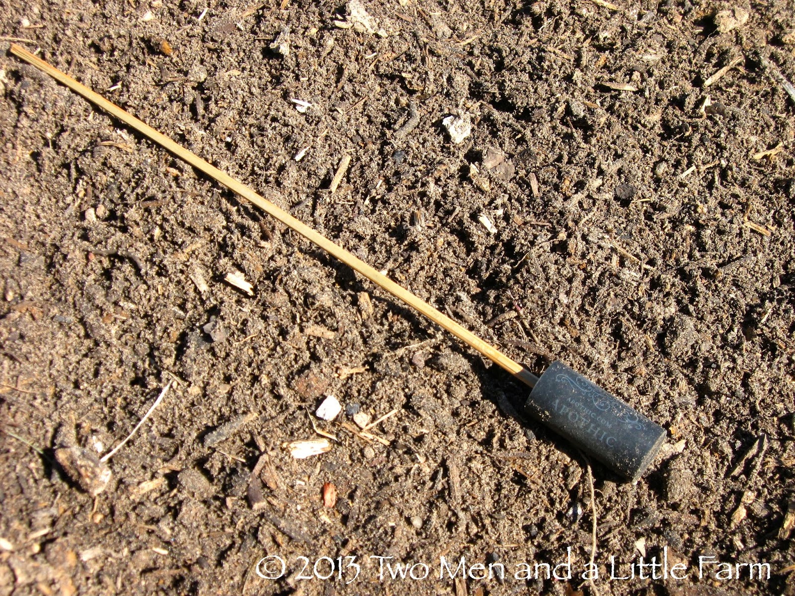 Two Men and a Little Farm: HOMEMADE DIY DIBBER AND A SURPRISE