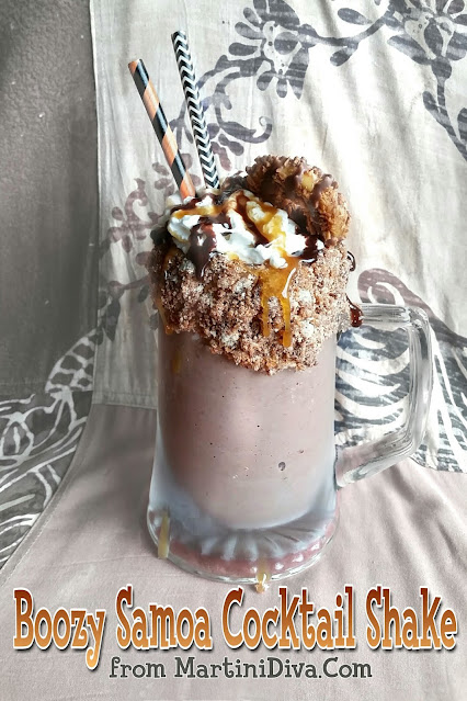 The MARTINI DIVA: SAMOA COOKIE BOOZY SHAKE COCKTAIL