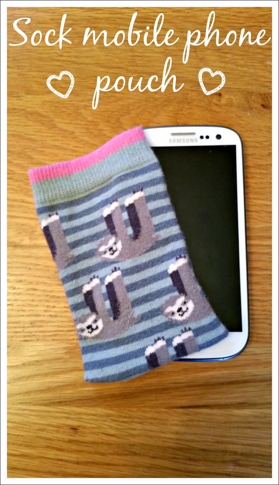 : The Craft Side of Me : Easy sock phone pouch.