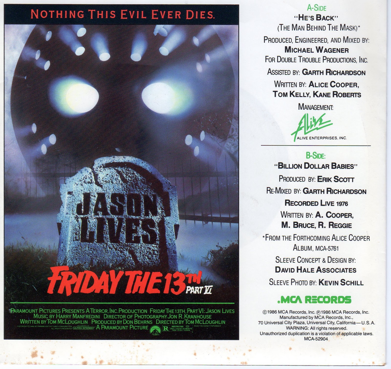 Middle Earth Collectors: "He's Back" (The Man Behind The Mask) 45 Rpm ...