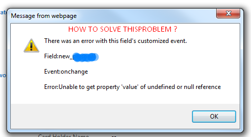 IT Corner: How to solve undifined or null reference in javascript CRM