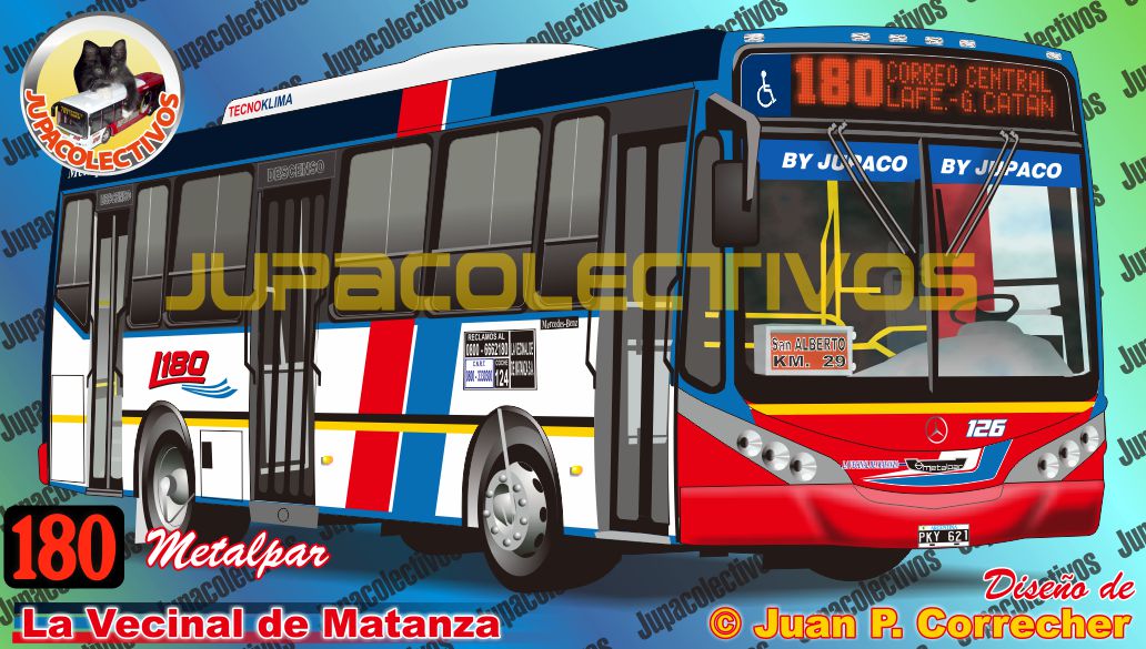 Recorrido de la LINEA 180 del Gran Buenos Aires