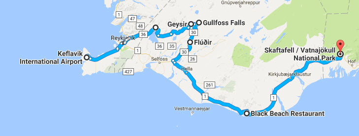 Iceland Day 1 (Pingvellir NP, Strokkur Geyser, Gullfoss, Skogofoss, Horses)