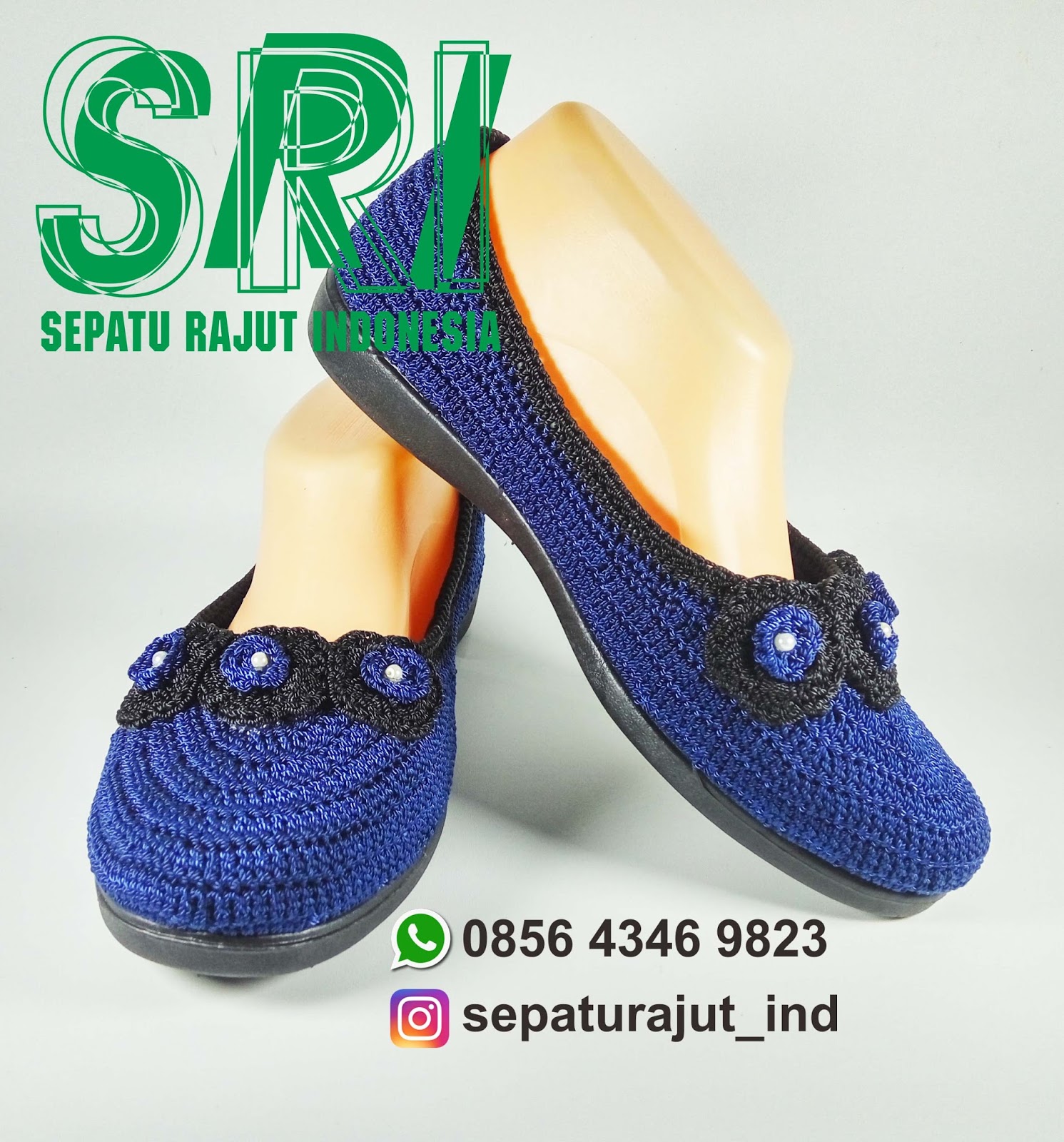 Sepatu Rajut Indonesia "SRI": Sepatu Rajut Motif Bunga
