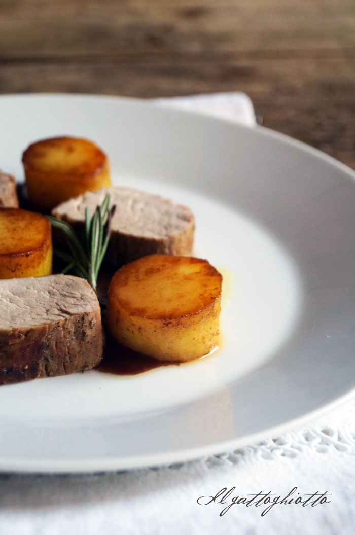 Filetto di maiale con salsa al barolo e patate fondenti da Il ...