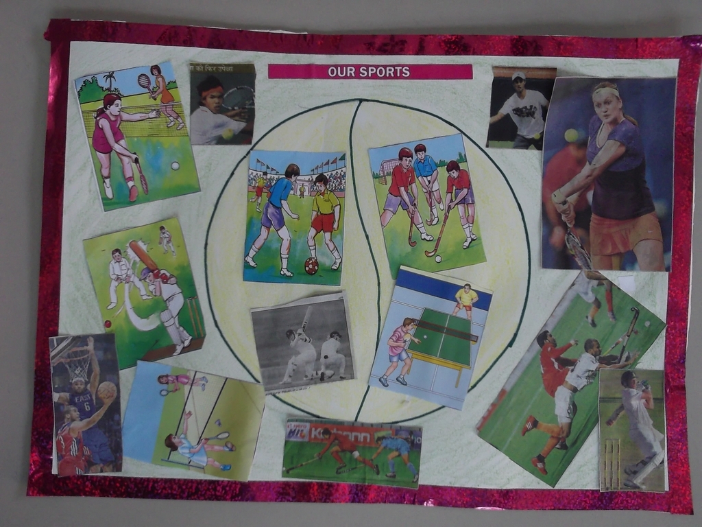 DEWS - The School, Panchkula: Sports Collage Making