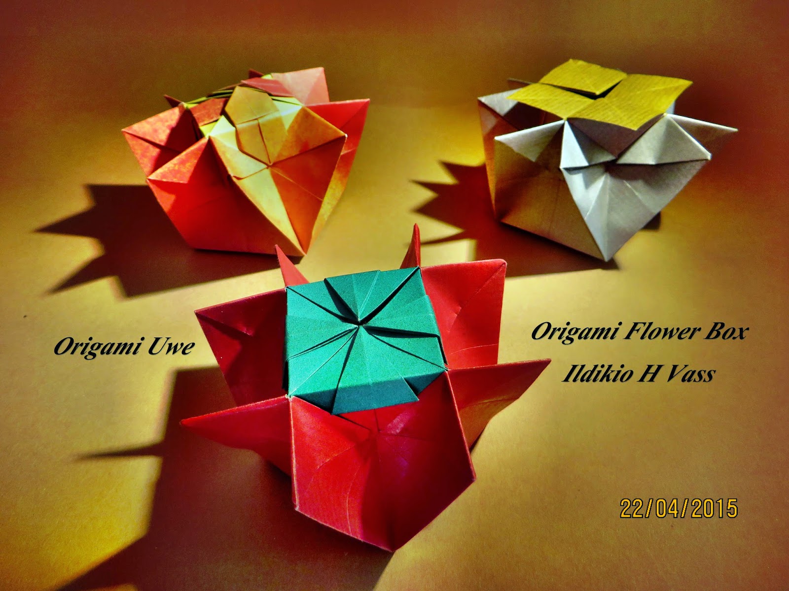 Origami, Fleurogami und Sterne : Origami Flower Box