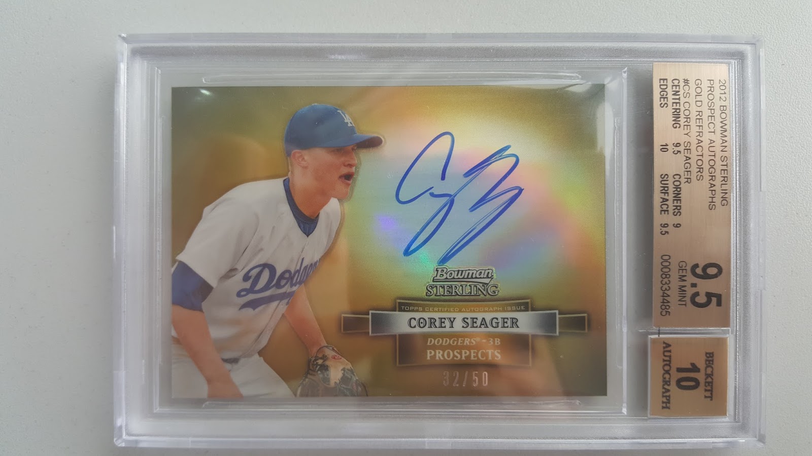 Dodger Penguin: Card of the Day - 2012 Bowman Sterling : Corey Seager ...