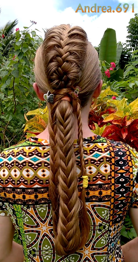 Braids & Hairstyles for Super Long Hair: Tribal Mohawk Braided Ponytail