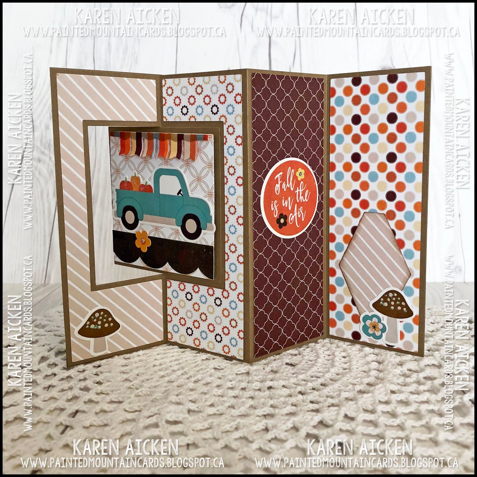 Painted Mountain Cards: I 'Heart' Fall Lever Card