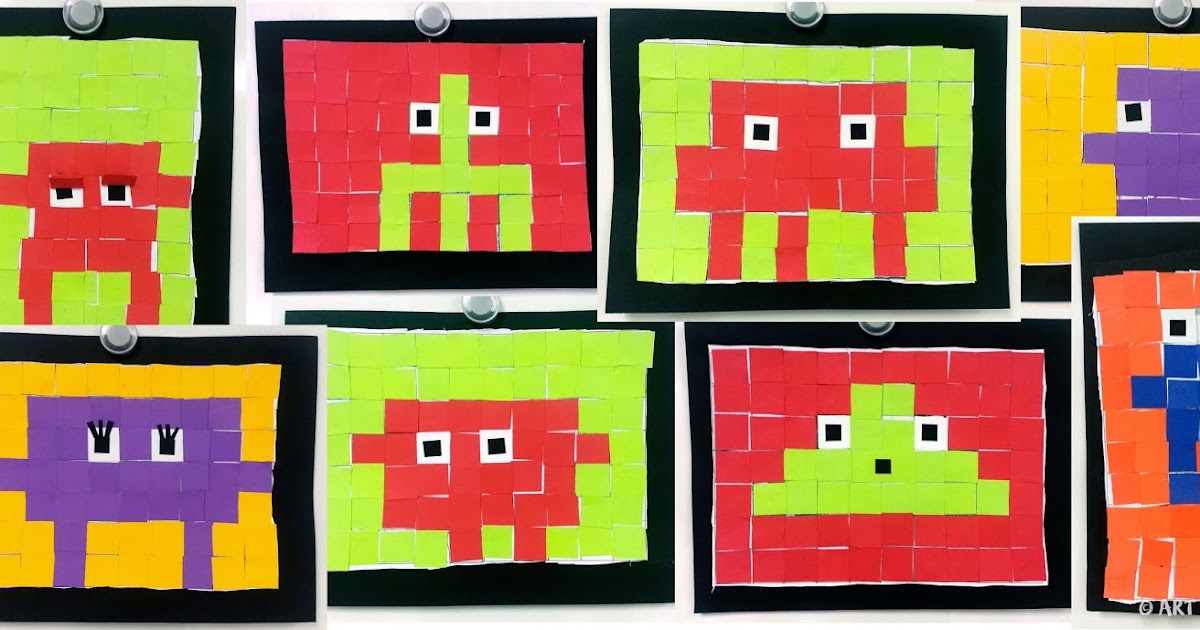 Space Invader (3rd) | Art with Mrs. Nguyen