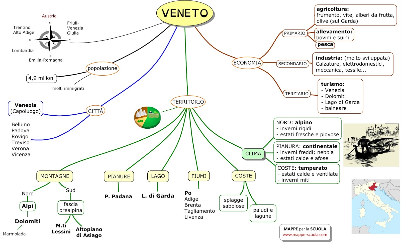 MAPPE per la SCUOLA: IL VENETO