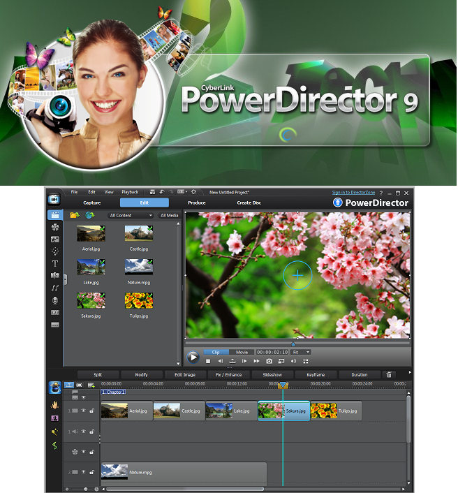 လြင္မင္းဗိုလ္(နည္းပညာ): Cyberlink Powerdirector 9.00.2330