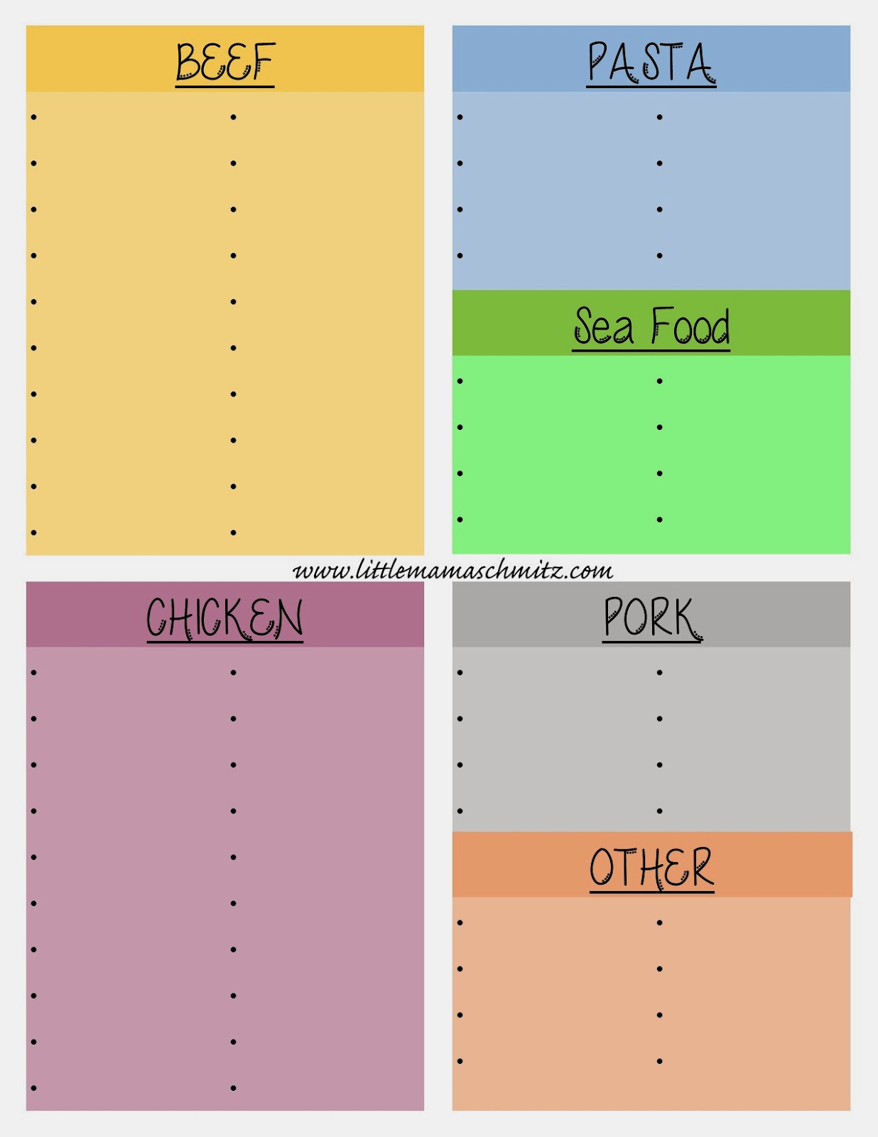 Little Mama: Meal Planning Tips