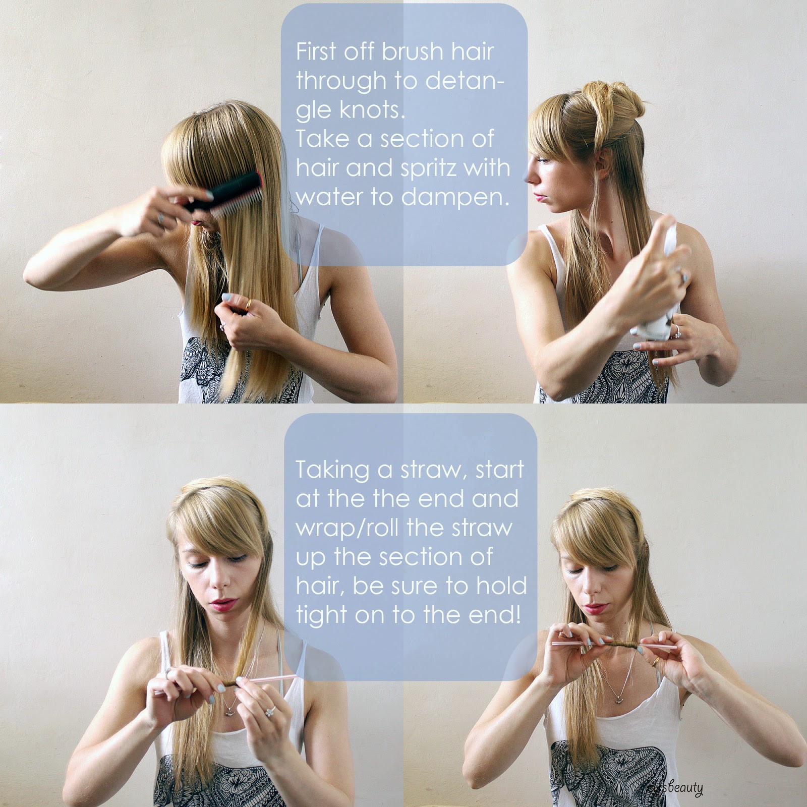 Heatless Hair Adventures | Straw Curls #1