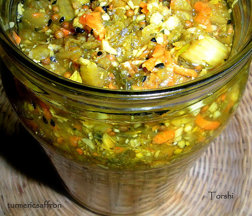 Turmeric & Saffron: Torshi Makhloot - Persian Mixed Vegetable Pickle
