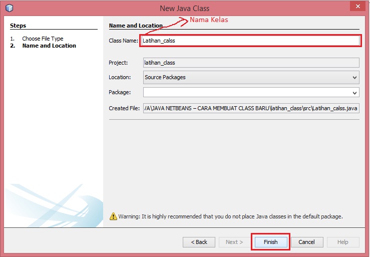 DASAR-DASAR JAVA NETBEANS - CARA MEMBUAT CLASS BARU ~ JONCODE