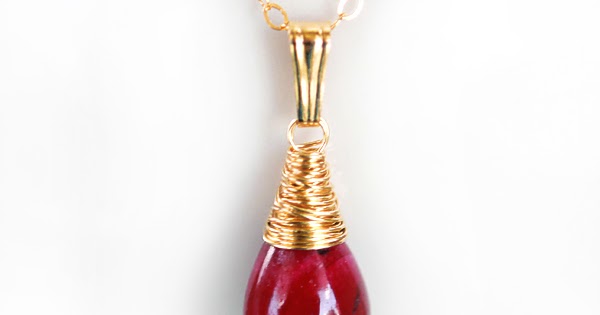 Arctida’s creations: Eliza - Ruby necklace wire wrapped in 14K gold ...