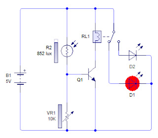 Rangkaian sensor cahaya | Sensor cahaya dengan LDR - Belajar Teknik ...