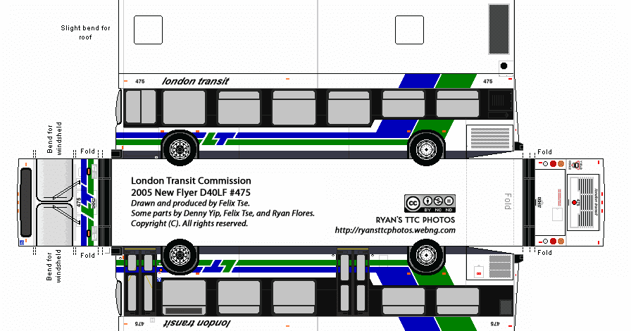SP. Papel Modelismo: PaperCraft Bus 2005 New Flyer D40LF - London ...