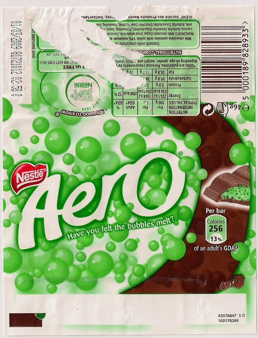 Nestlé Chocolate Wrappers!: Aero