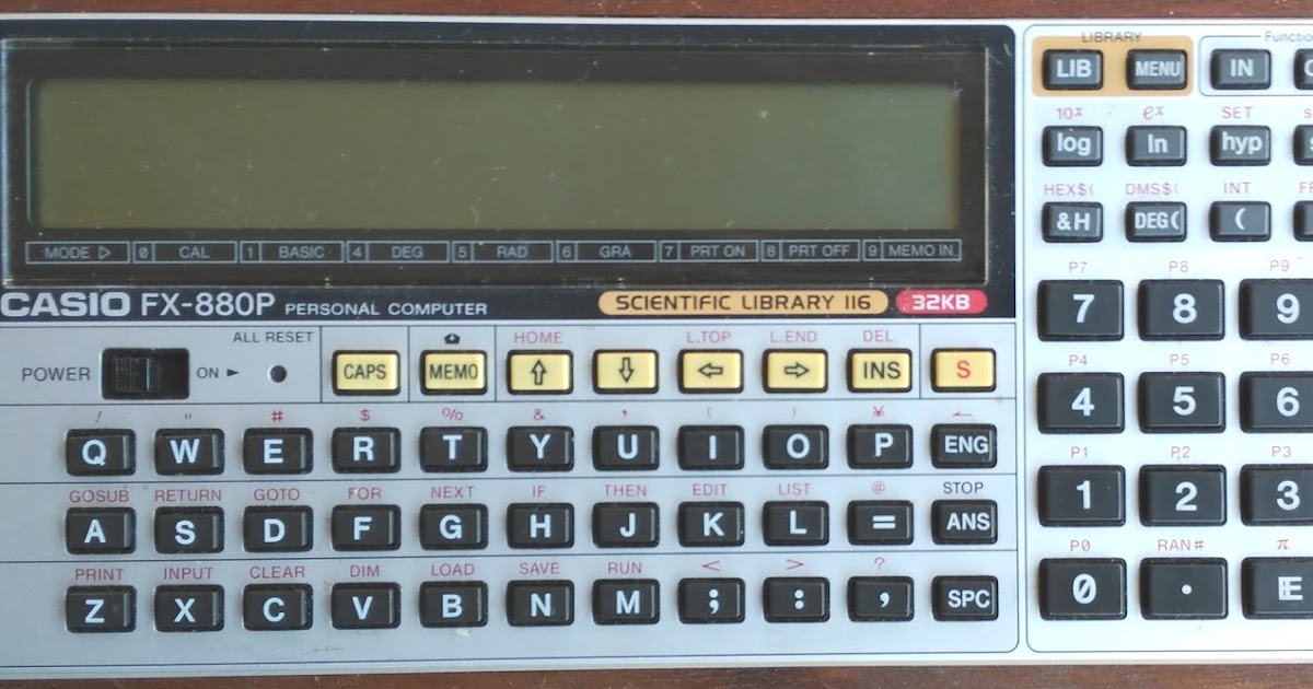 Retro Ordenadores Orty: Casio FX-880P Personal Computer (de bolsillo ...