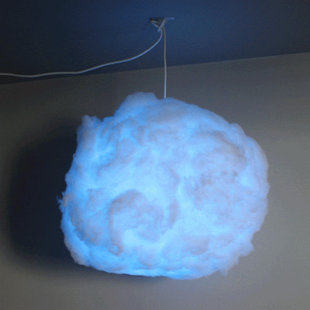 Fluffy Rain Cloud Pendant Light!