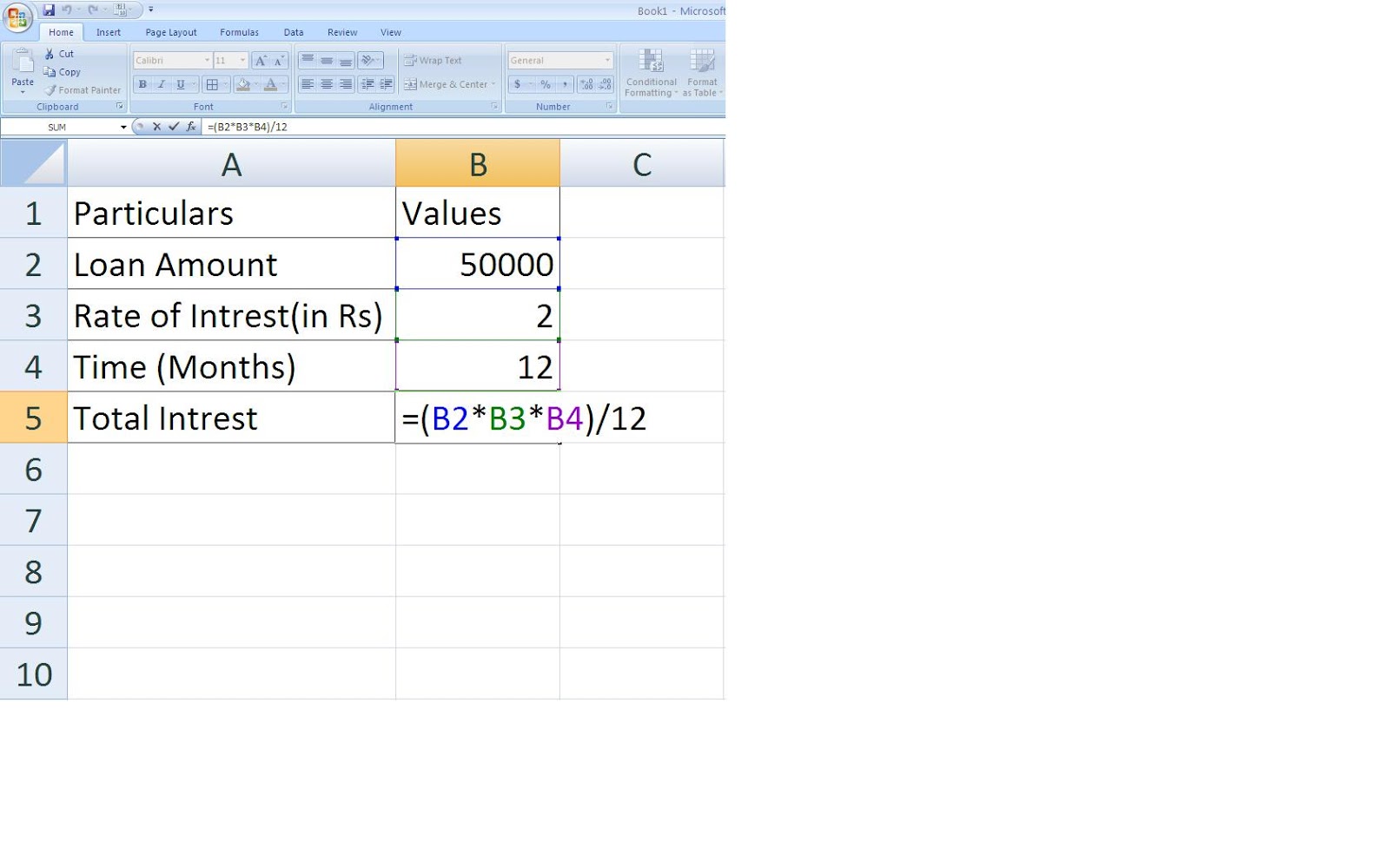 RK EduTech: How to Create Simple Intrest in Excel