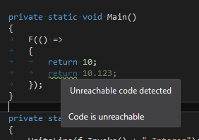 How-to: C#, ASP.NET MVC: Unreachable code affects the result