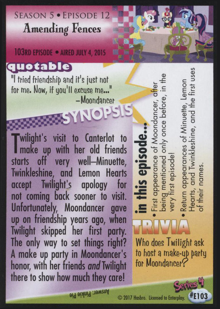 MLP Amending Fences Trading Cards | MLP Merch