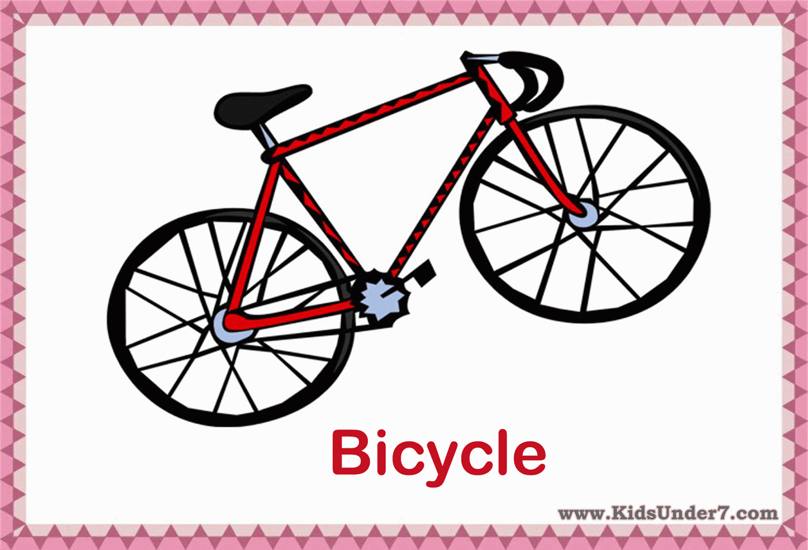 Kids Under 7: Transportation Flashcards