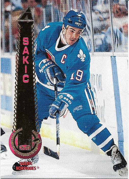 My PCs--one card at a time: Joe Sakic card #97 1994-95 Pinnacle #50