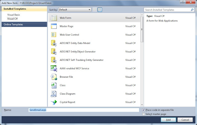 Purvi's Blog: Sending E- Mails in ASP.NET - Feedback E-mail
