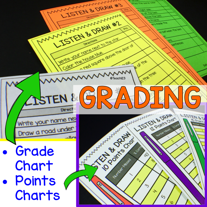 Listen and Following Directions - QR Code Listening Center, Assessment ...