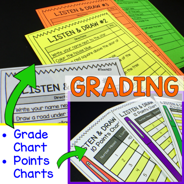 Listen and Following Directions - QR Code Listening Center, Assessment ...