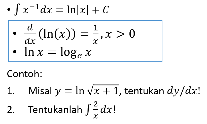 Matematika Dasar : Integral dan Contoh Soal