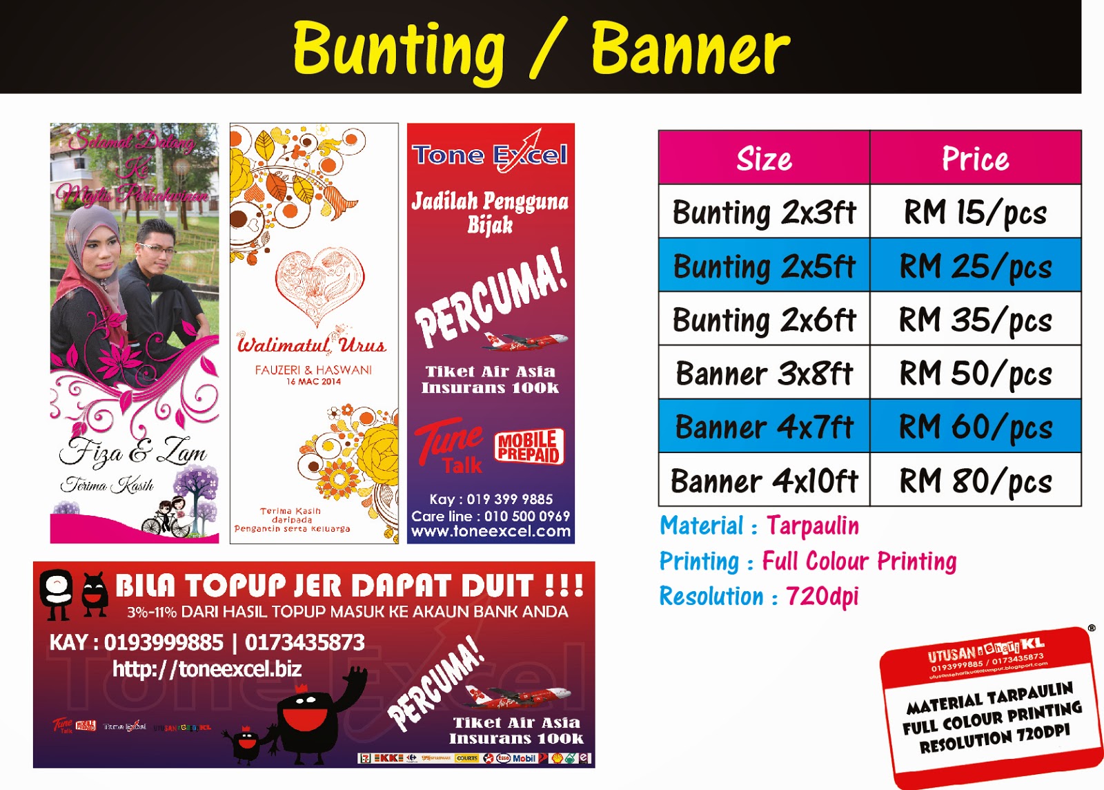 UTUSAN SEHARI KUALA LUMPUR Bunting Banner UTUSAN SEHARI KUALA LUMPUR Bunting Banner