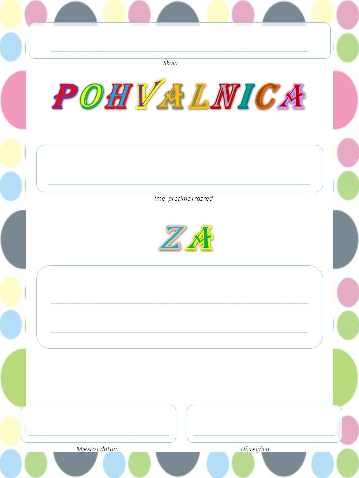 Zlatna djeca: Pohvalnice na kraju nastavne godine