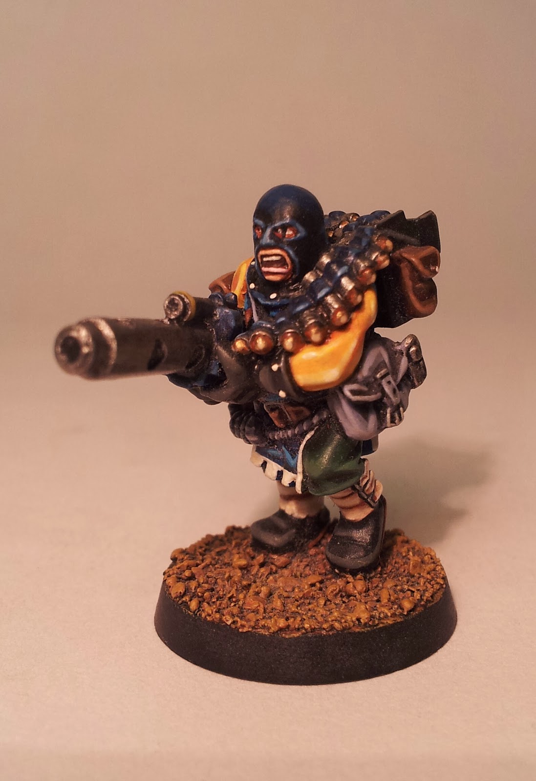 THE WORK OF SHAITAN: 1997 Golden Demon Bronze Award. Necromunda Cawdor Gang