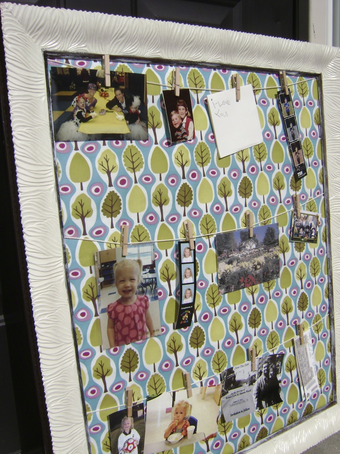 Hanging On By A Thread: Clothespin Photo Frame Tutorial