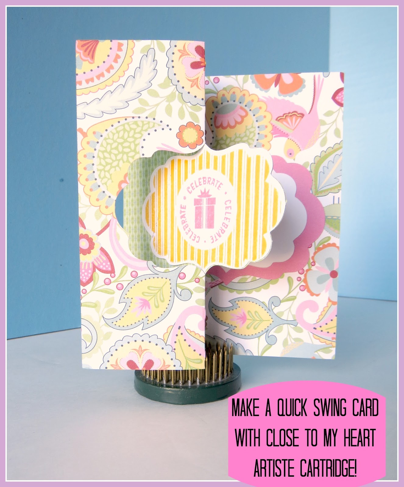 Obsessed with Scrapbooking: Cricut Artiste Folded Swing Card