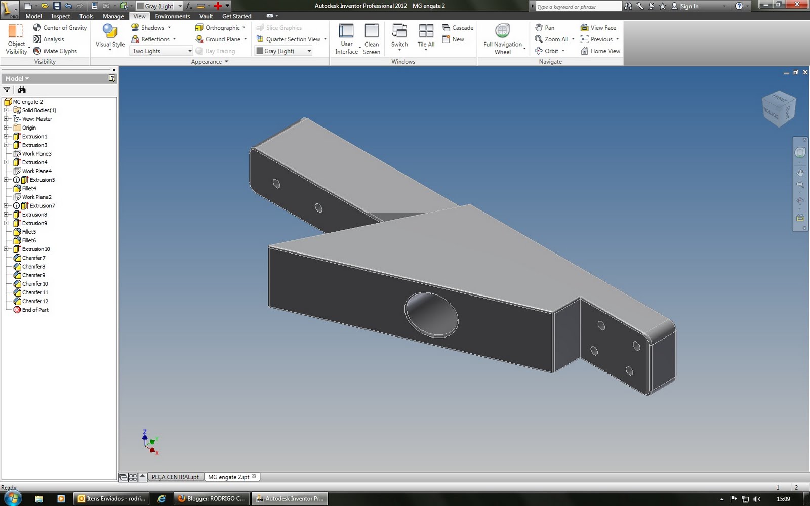 RODRIGO - CAD: Mesa desenha no Inventor e renderizada no 3DS Max