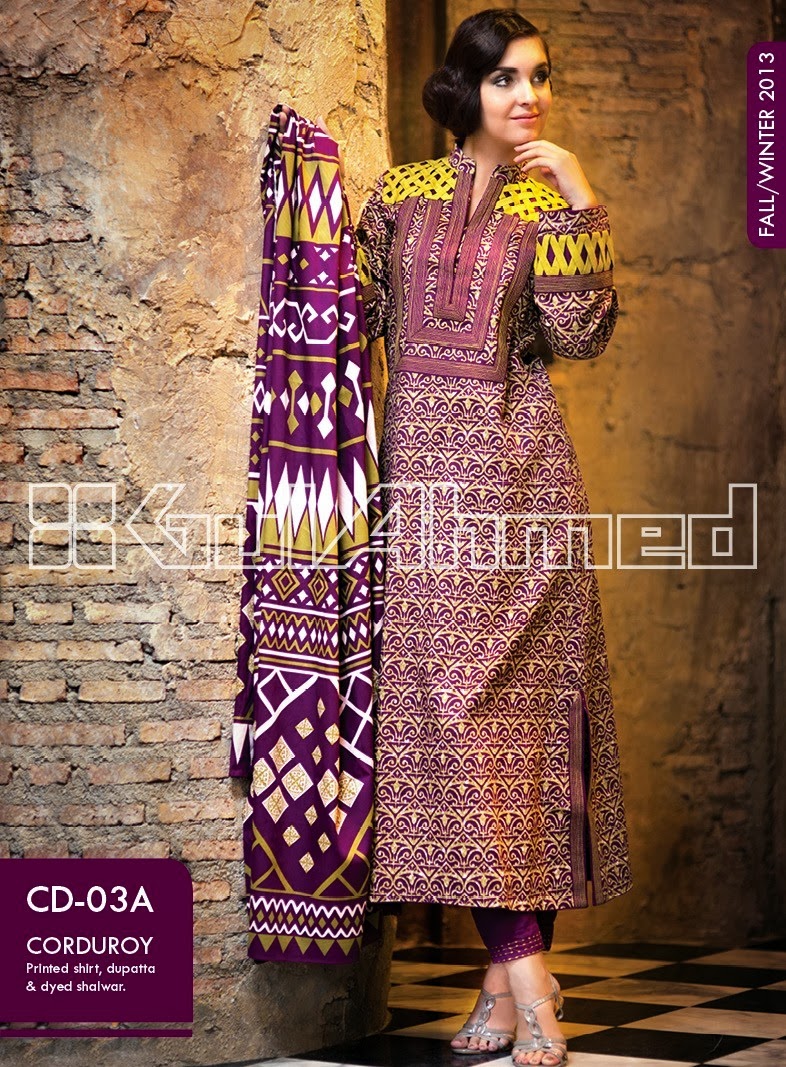 Gul Ahmed Fall-Winter Collection 2013-2014 | Gul Ahmed Winter Designs ...