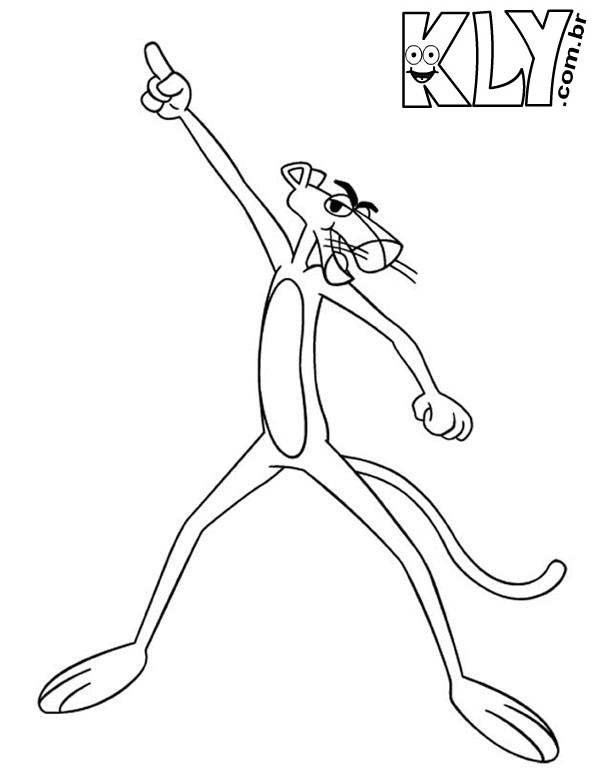 Desenhos da Pantera Cor de Rosa para Colorir - Desenhos Para Colorir
