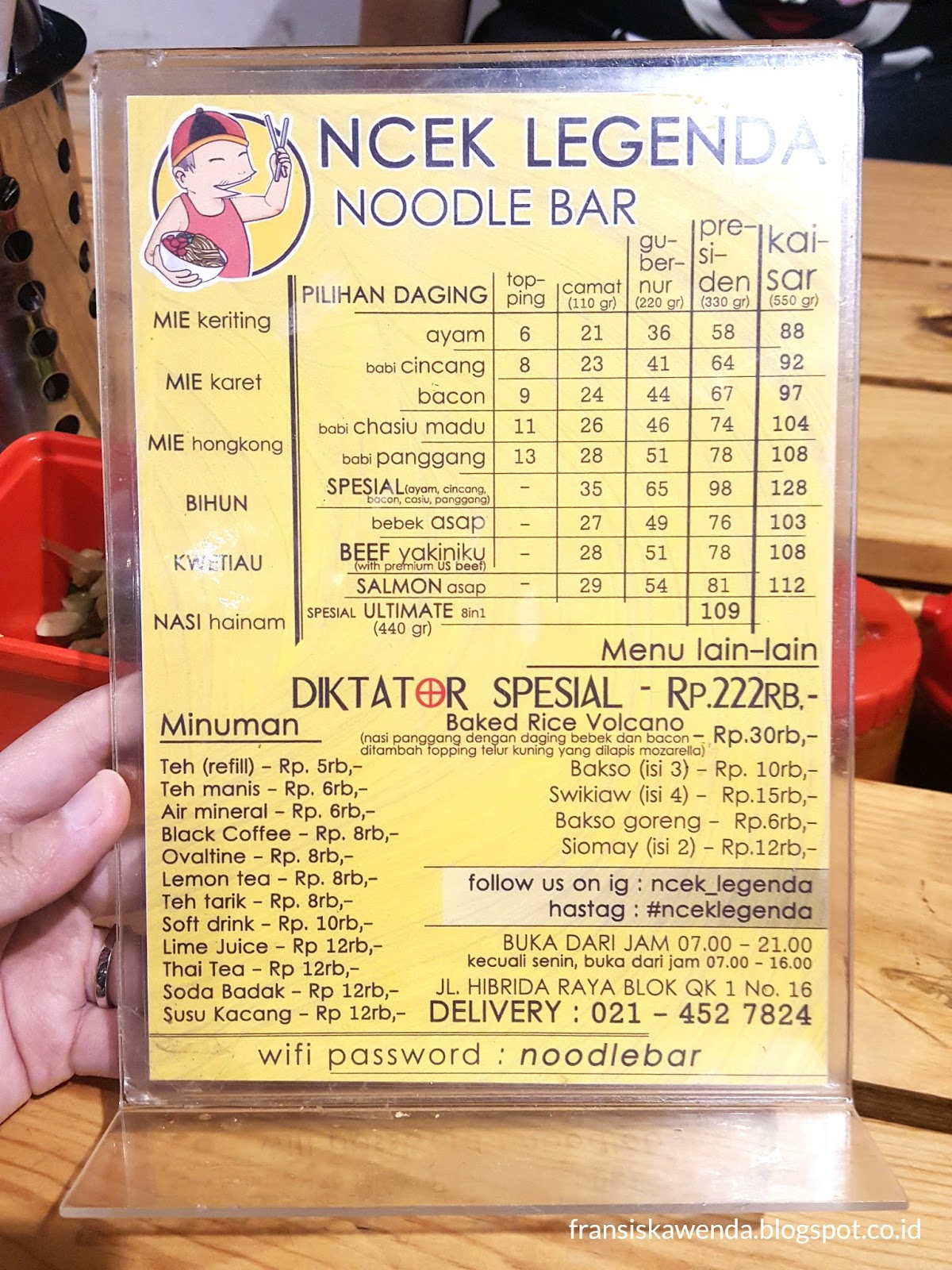 Ncek Legenda Noodle Bar - Kelapa Gading Review - fransiska wenda